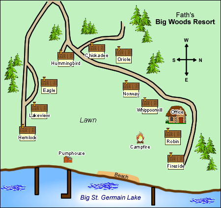 Resort Map | Fath's Big Woods Resort
